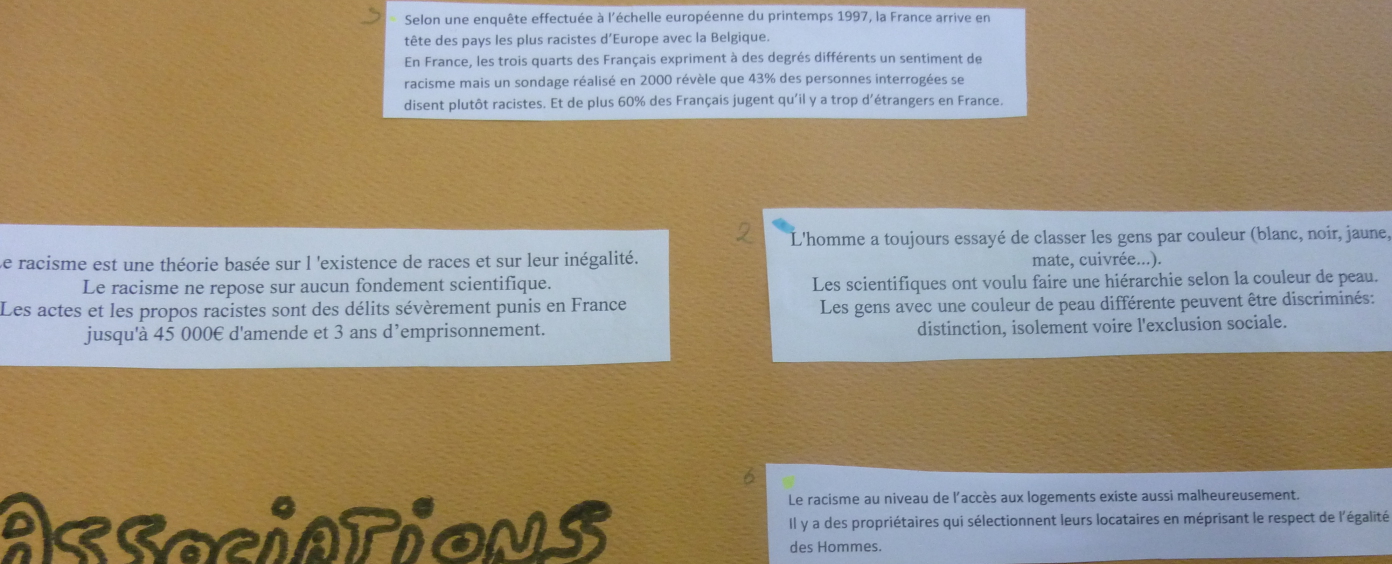 Vivre ensemble en luttant contre le racisme (4ème 6)